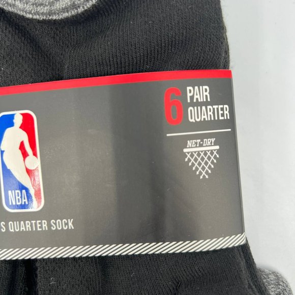 NBA | Underwear & Socks | Official Nba Logo Mens Quarter Socks 6 Pairs ...